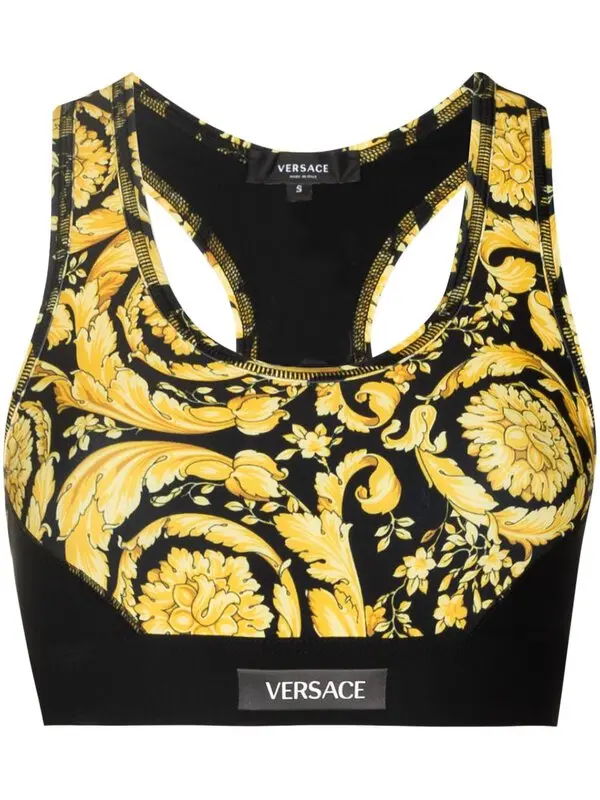 Versace Barocco Print Sports Bra