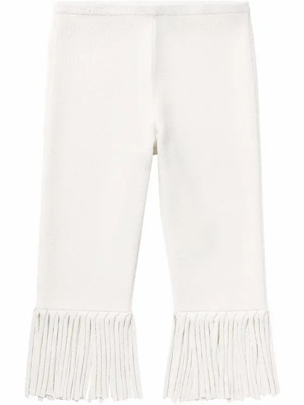 Proenza Schouler Textured Fringed Biker Shorts