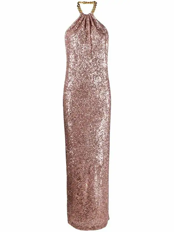 tom ford rose gold sequin dress TOM FORD Women's Sequin Embroidered Tulle Gown - Natural
