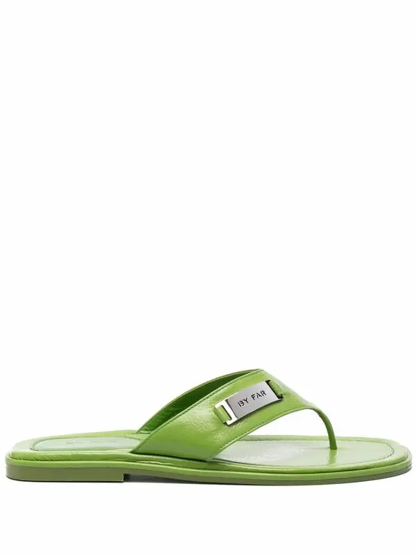 By Far Piel Thong Sandals - Green