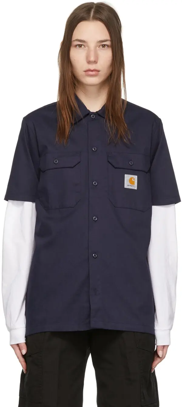 carhartt master shirt navy