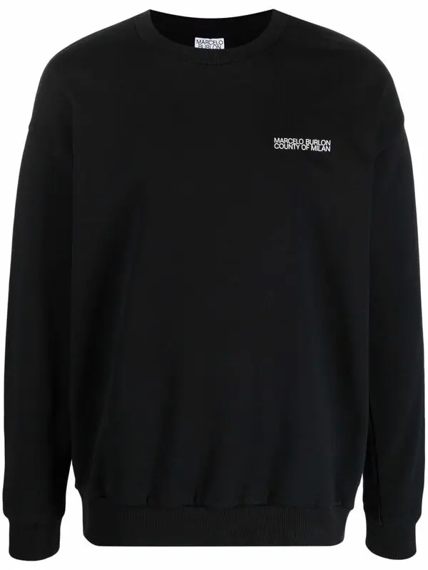 COUNTY OF MILAN Logo-embroidered Organic Cotton Sweatshirt