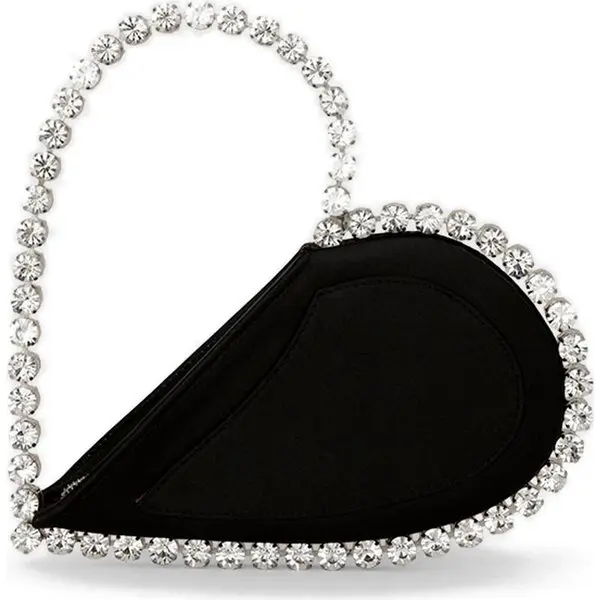 L’ALINGI Love Crystal Top Handle Clutch - Black