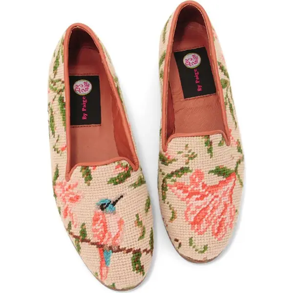 BYPAIGE Floral Needlepoint Loafer - Hummingbird And Flower