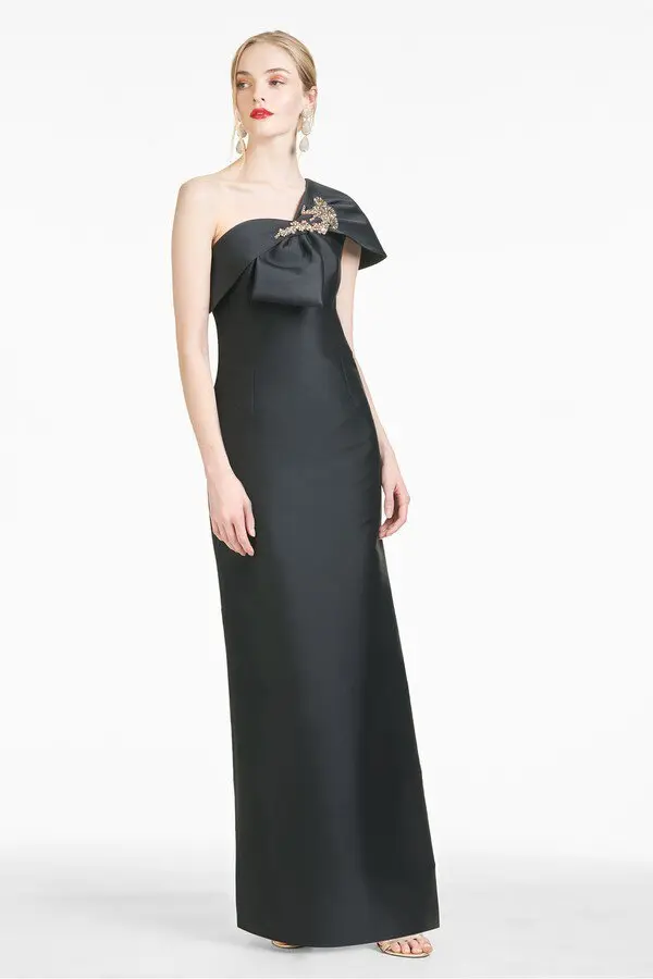 Sachin & Babi Ines Column Gown - Black