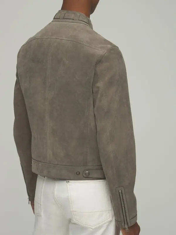 TOM FORD BUTTER SUEDE MOTO JACKET