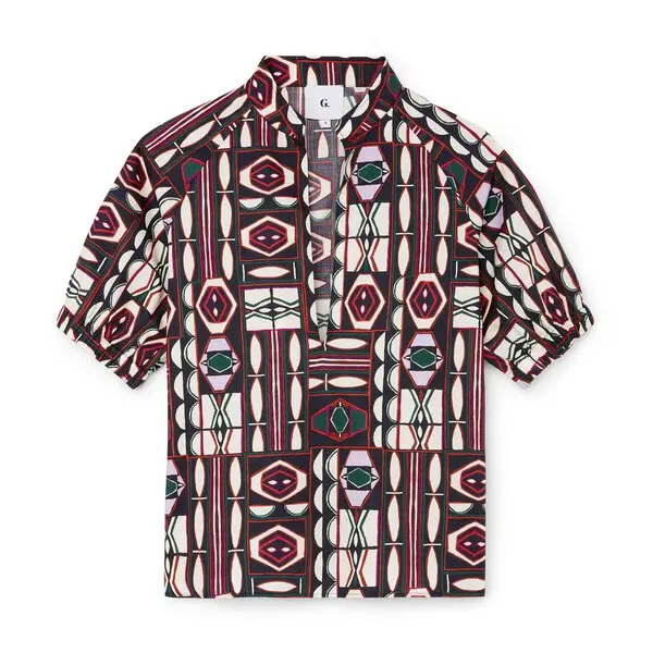 G. LABEL BY GOOP Viva Puff-sleeve Top