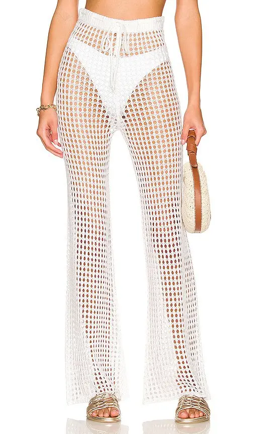 Superdown Elektra Crochet Pant - White