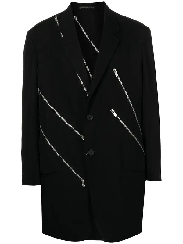 Yohji Yamamoto Zip-detail Single-breasted Blazer