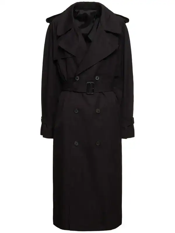Wardrobe.Nyc Compact Cotton Drill Trench Coat - Black | Editorialist