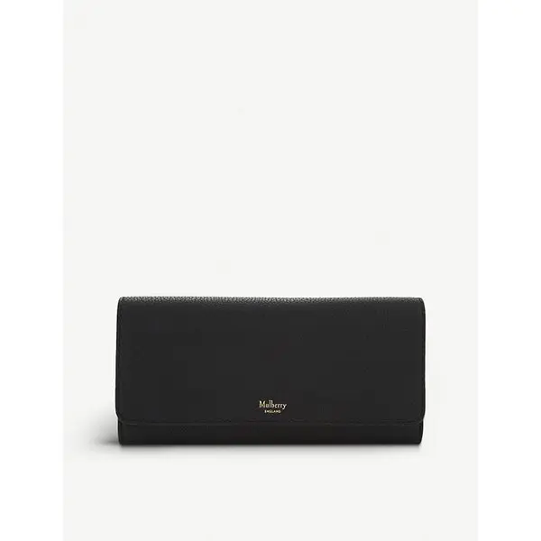 Mulberry Grained Leather Continental Wallet - Black