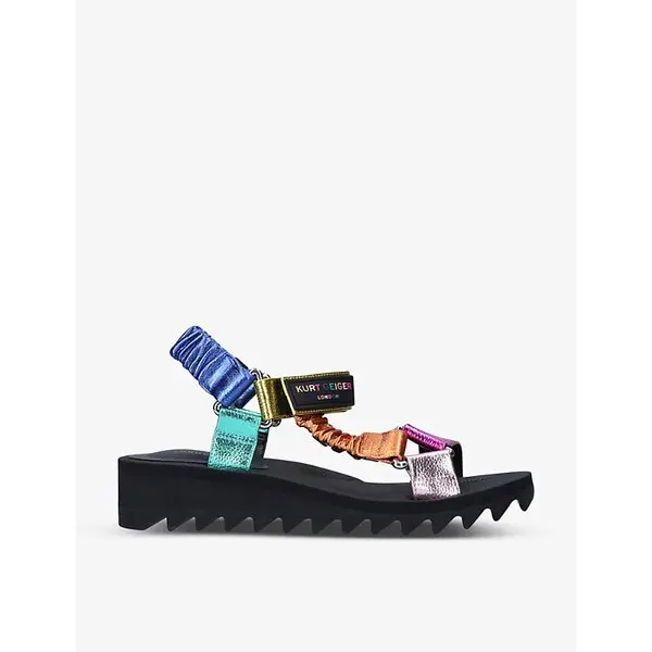 Kurt Geiger Orion Logo-print Woven Sandals - Mult/other