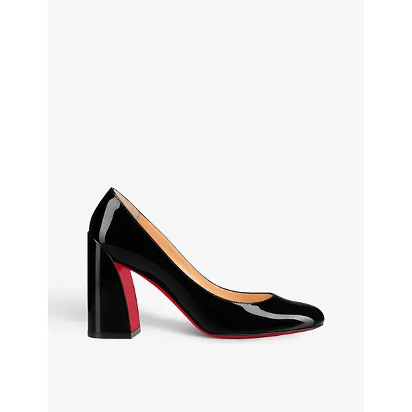 CHRISTIAN LOUBOUTIN Miss Sab 85 Patent-leather Courts - Black