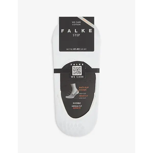 Falke Step Medium-cut Invisible Cotton-blend Socks - White