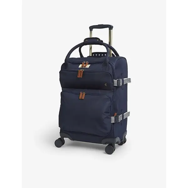 Joules Coast Travel 4-Wheel Shell Cabin Bag Navy Editorialist