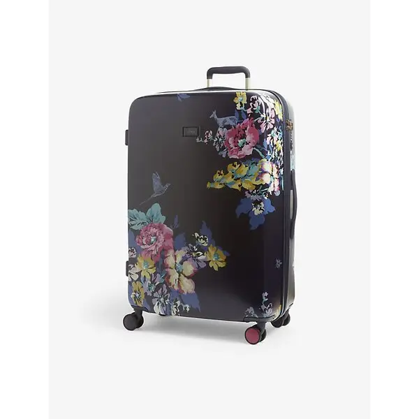 Joules Cambridge Floral 4-Wheel Large Shell Blue Editorialist