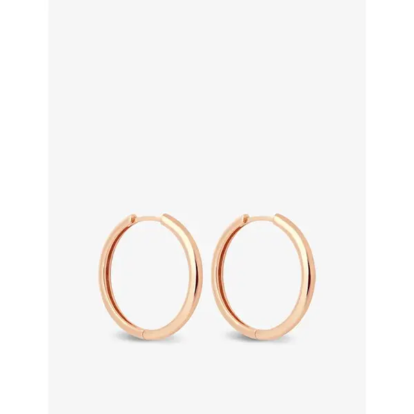 ASTRID & MIYU 18ct -plated Sterling Silver Hoop Earrings