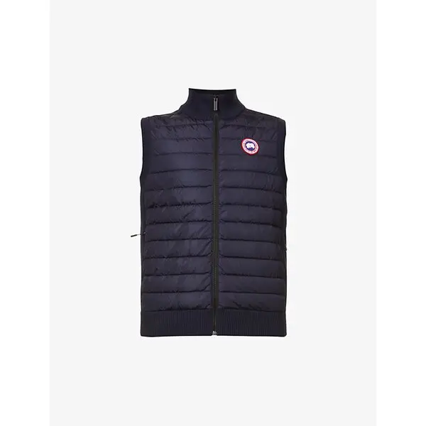 Canada Goose High-neck Padded Wool And Shell-down Gilet - Navy