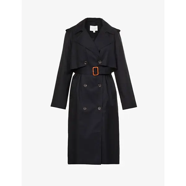 Viktoria Woods Stargazer Double-Breasted Cotton-Twill Trench