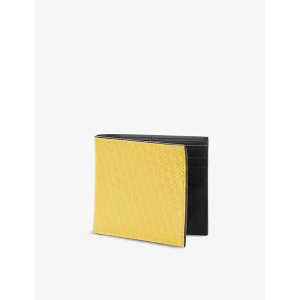 Fendi Grace Monogram-Print Leather Billfold Wallet Sunflowers