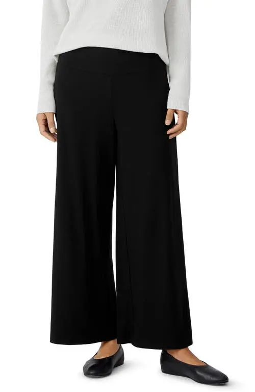 Eileen Fisher High-waisted Ankle Pant - Black