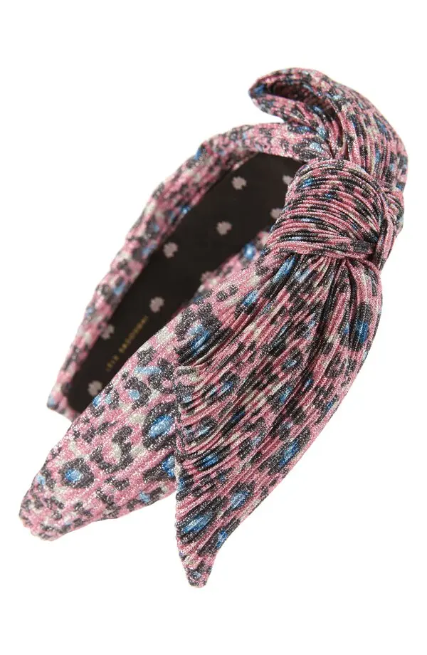 Lele Sadoughi Women’s Leopard Print Shimmer Headband Lele Sadoughi Leopard Silk Headband in Leopard | REVOLVE main image 2