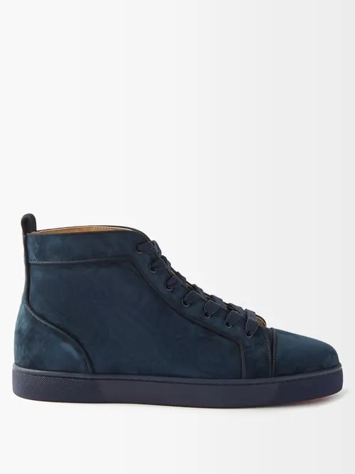 christian louboutin navy trainers