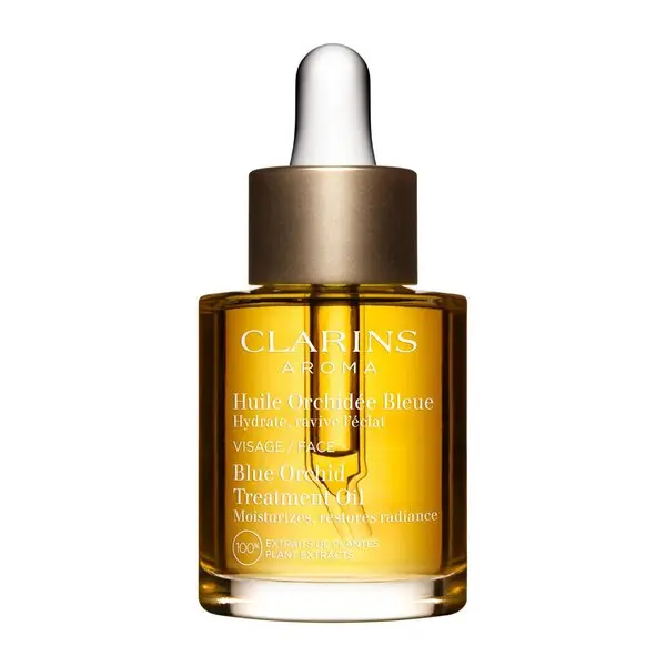 Clarins Blue Orchid Hydrating Face Treatment Oil For Dry Skin