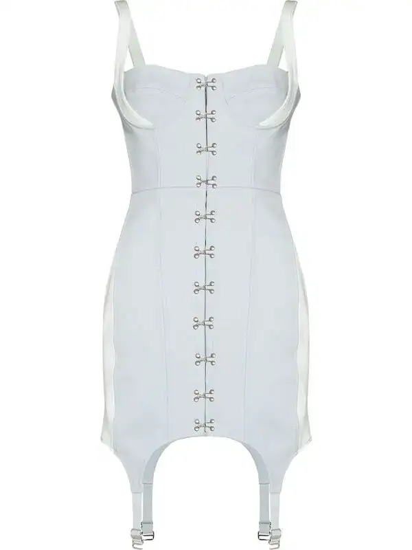 strapless open back dress Dion Lee Marled Double Cup Corset Midi – shortandsweethire main image 0