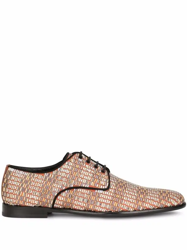 Dolce & Gabbana Rhinestone-embellished Derby Shoes - Orange