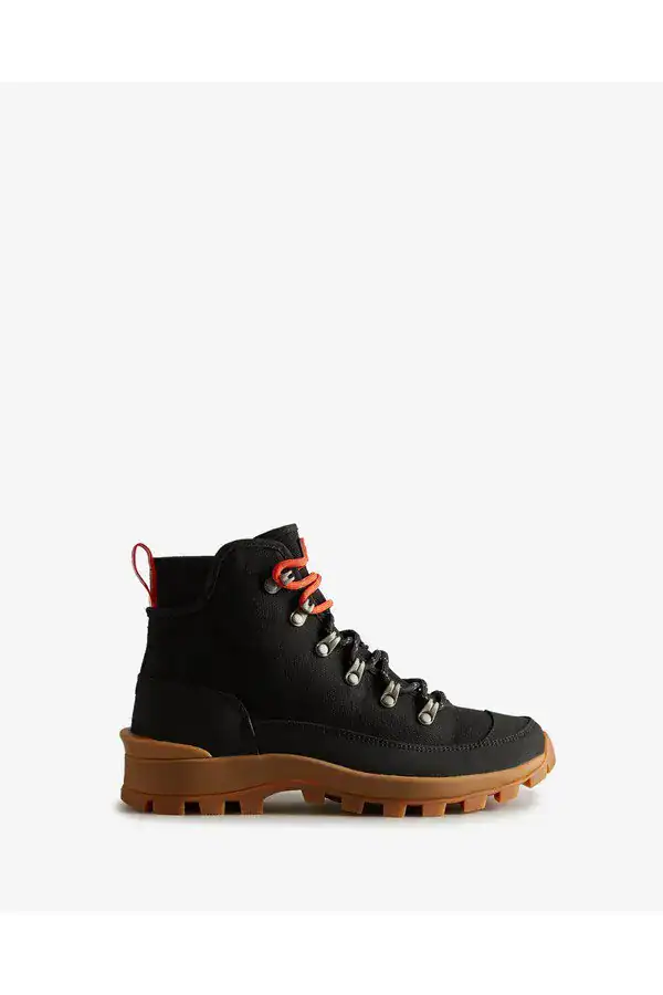 Hunter Canvas Desert Commando Boots - Black | Editorialist display picture 1
