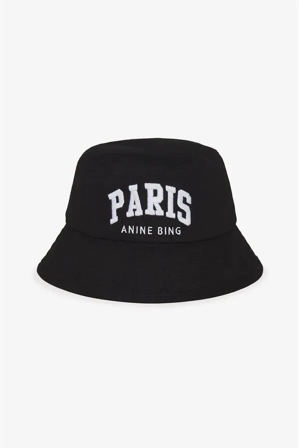 Anine Bing Cami Bucket Hat Paris - Black | Editorialist display picture 2