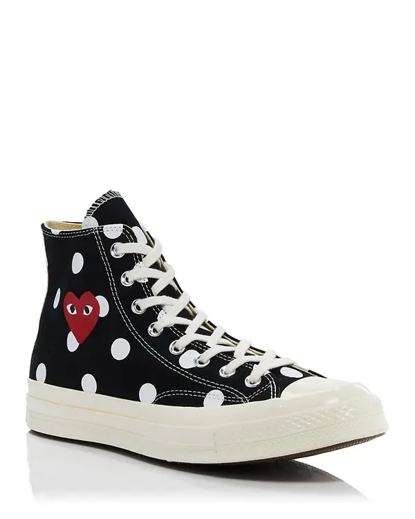 Play Comme Des Garcon X Converse Chuck Taylor High-top Sneakers - Black