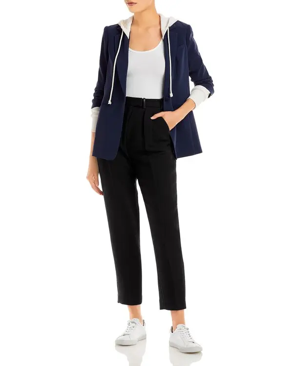 Cinq À Sept Khloe Hooded Blazer - Navy/ivory