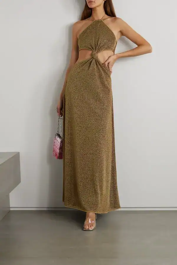 maternity halter neck dresses Momo Maternity Keyhole Halter Neck Dress main image 0