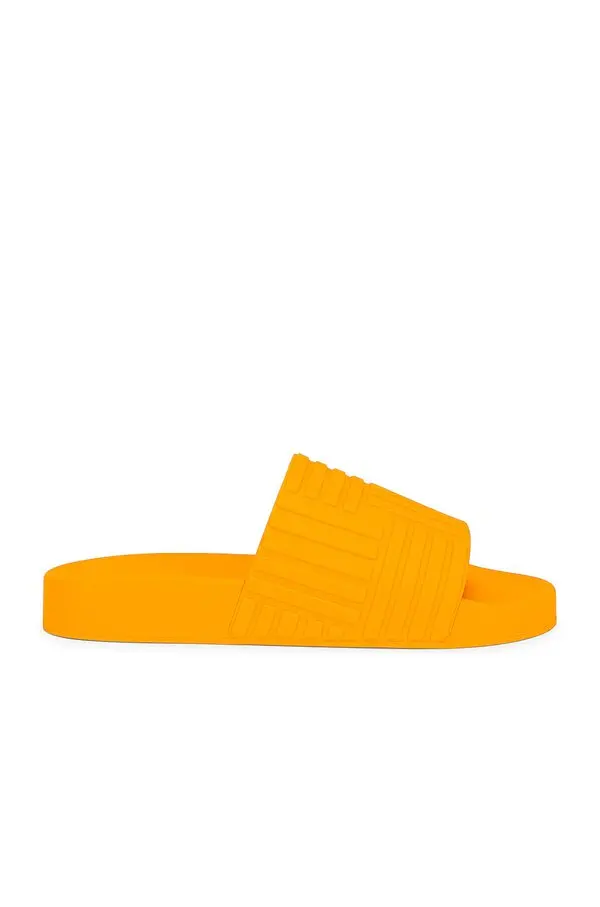 Bottega Veneta Intreccio Slide Sandals - Tangerine