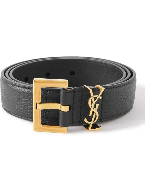 Saint Laurent 3cm Full-grain Leather Belt