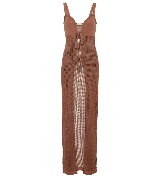 Nanushka Elanne Crochet Cover-Up In Neutrals - 40% Off