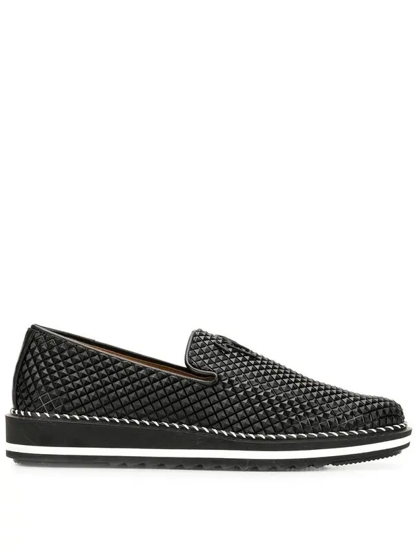 Giuseppe Zanotti Pyramid Stud Loafers In Black - 70% Off  display picture 2