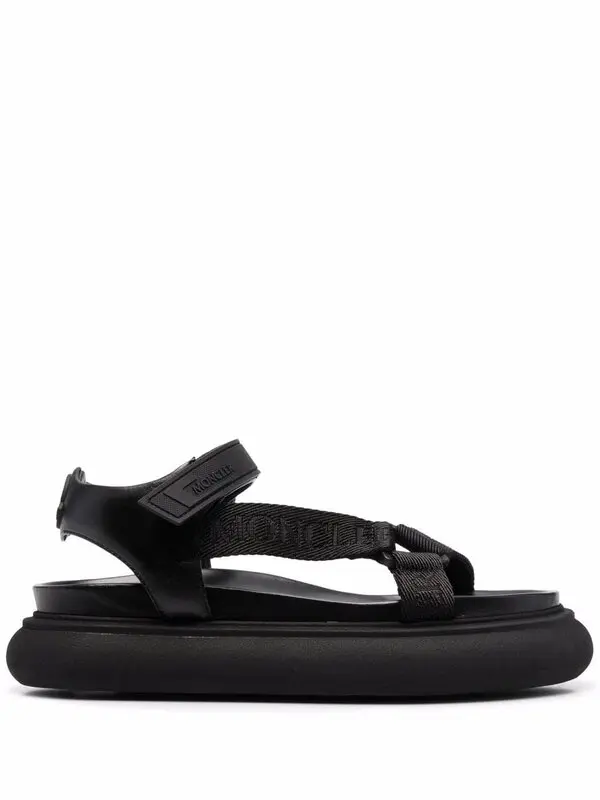 Moncler Touch-strap Sandals - Black