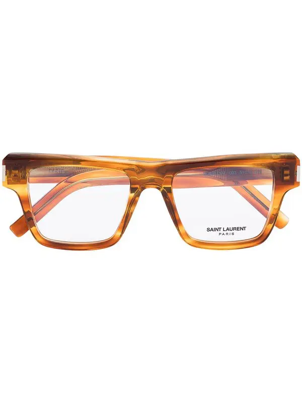 Saint Laurent Sl 469 Square-Frame Glasses - Brown | Editorialist display picture 2