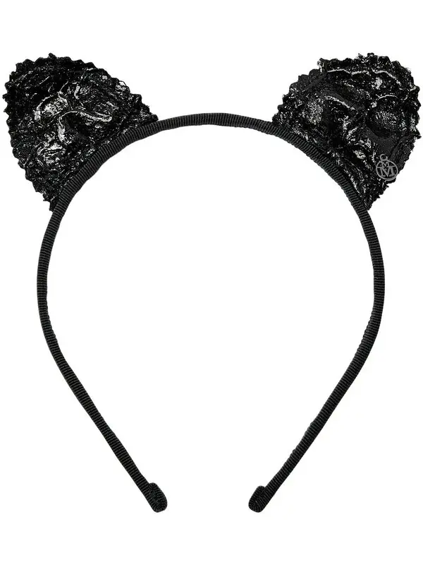 Maison Michel Lace Cat Ear Headband Maison Michel Lace Cat Ears Hair Band, $460 | farfetch.com  main image 3