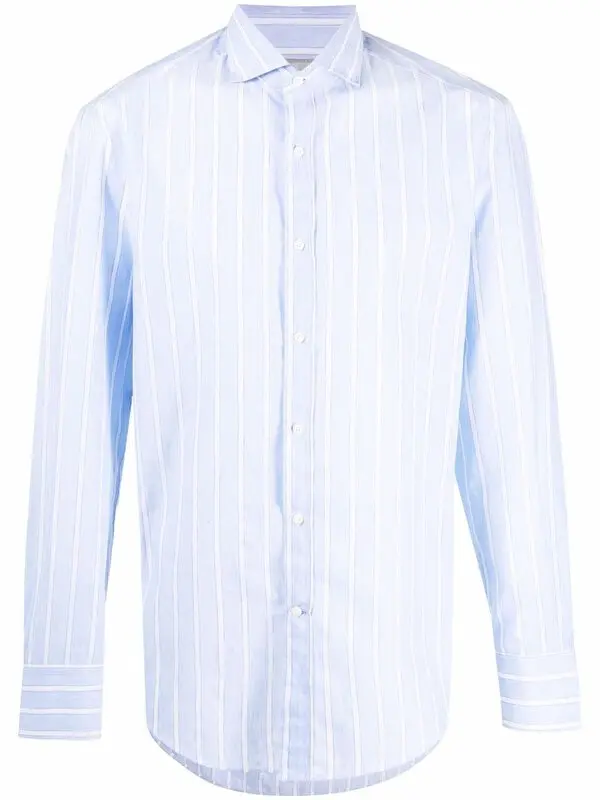 Brunello Cucinelli Vertical Stripe Print Shirt
