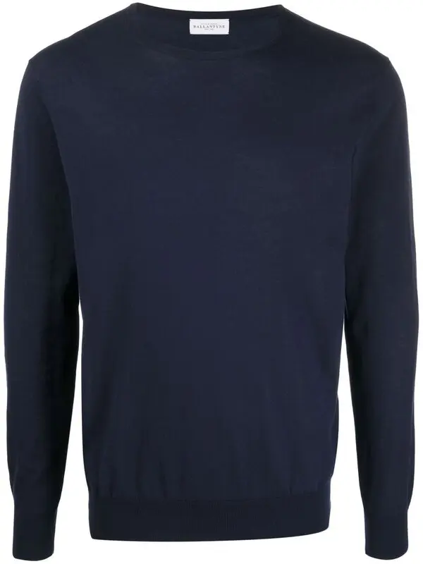 BALLANTYNE Crew-neck Knit Jumper - Blue