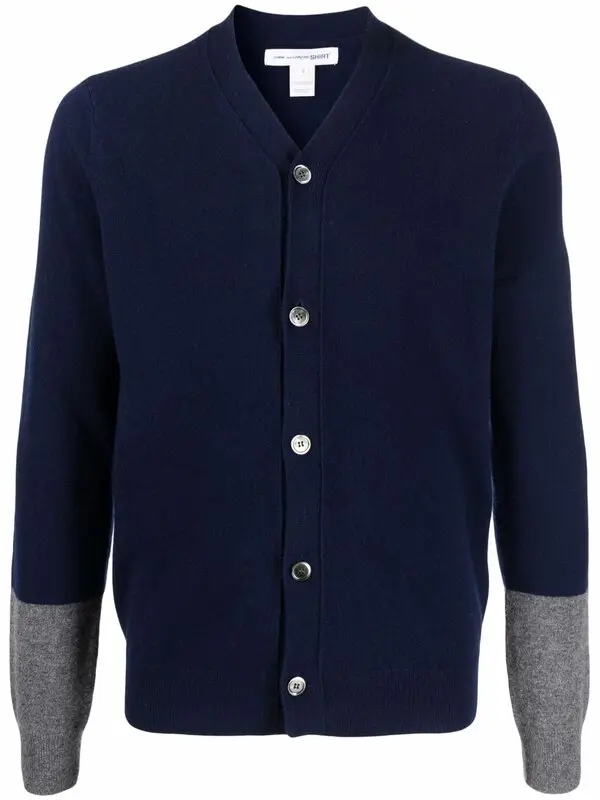 Comme Des Garçons V-neck Wool Cardigan