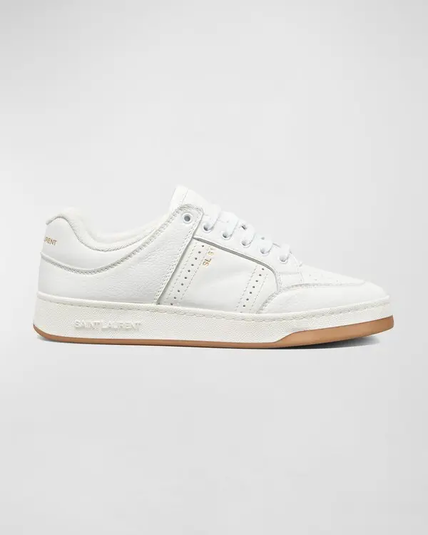 Saint Laurent Sl61 Perforated Leather Sneakers