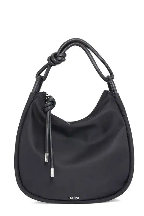 Ganni Large Knot Bag In Black - 40% Off | Editorialist