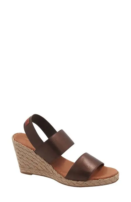 Andre Assous Allison Espadrille Wedge Sandal - Bronze