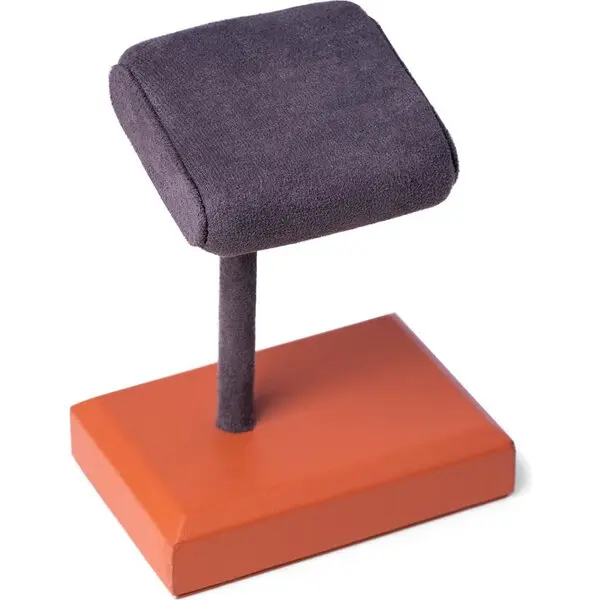 BEY-BERK Leather Watch Display Stand - Matte Brown