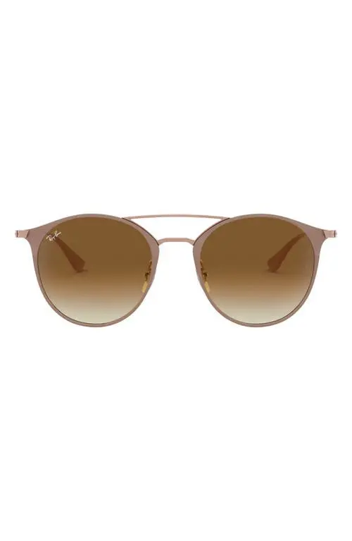Ray-ban 52mm Round Frame Sunglasses - Copper